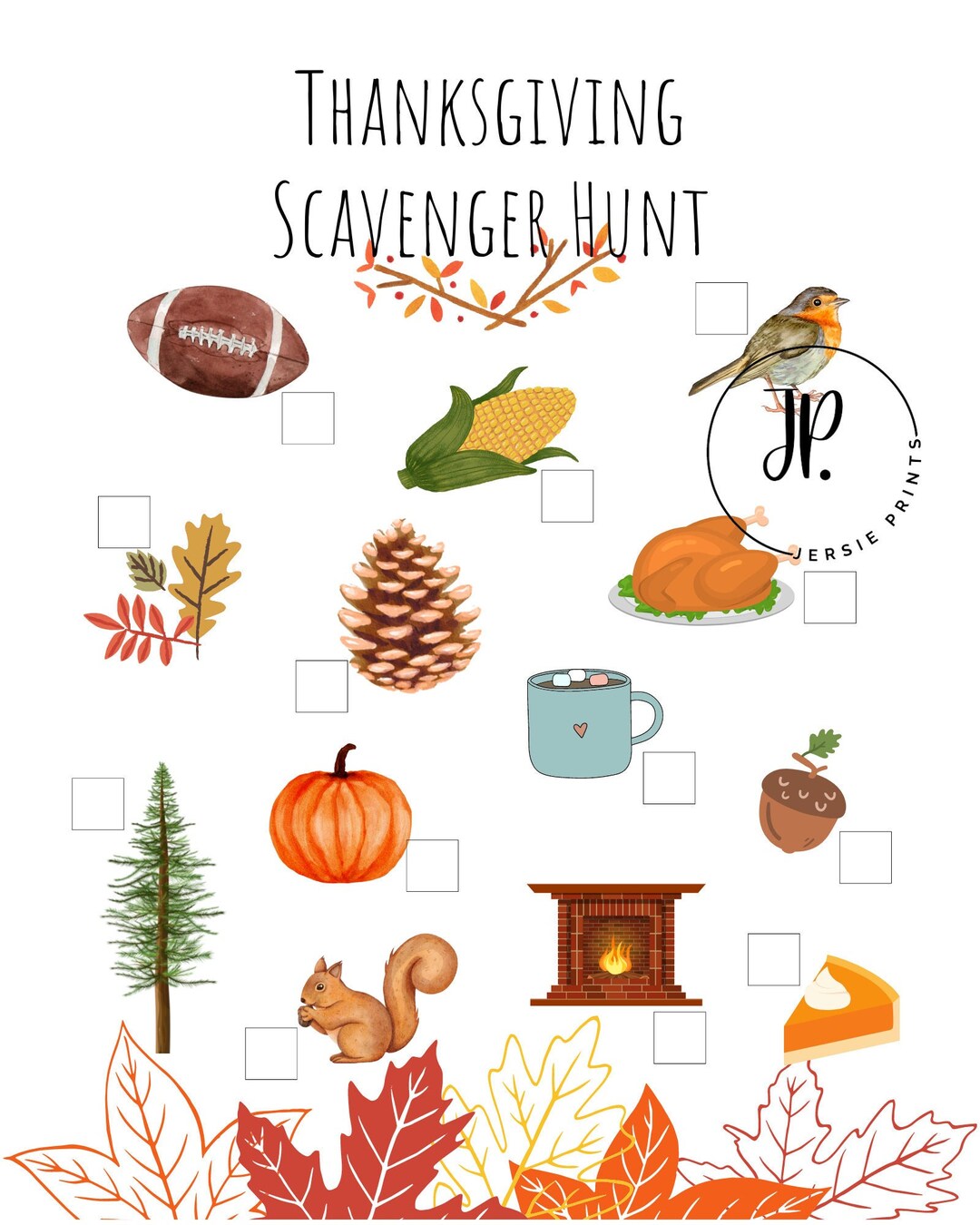Thanksgiving Scavenger Hunt / Holiday Tradition / Kid's Thanksgiving ...