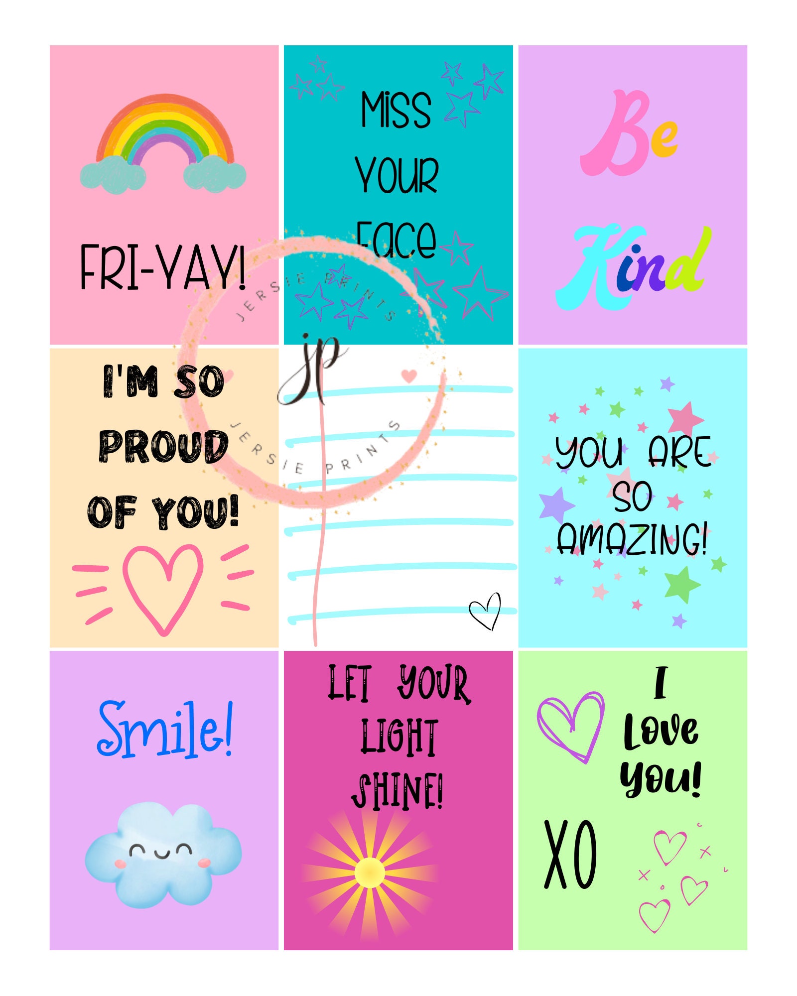 Lunchbox Notes / Encouraging Notes / School Mini Prints - Etsy