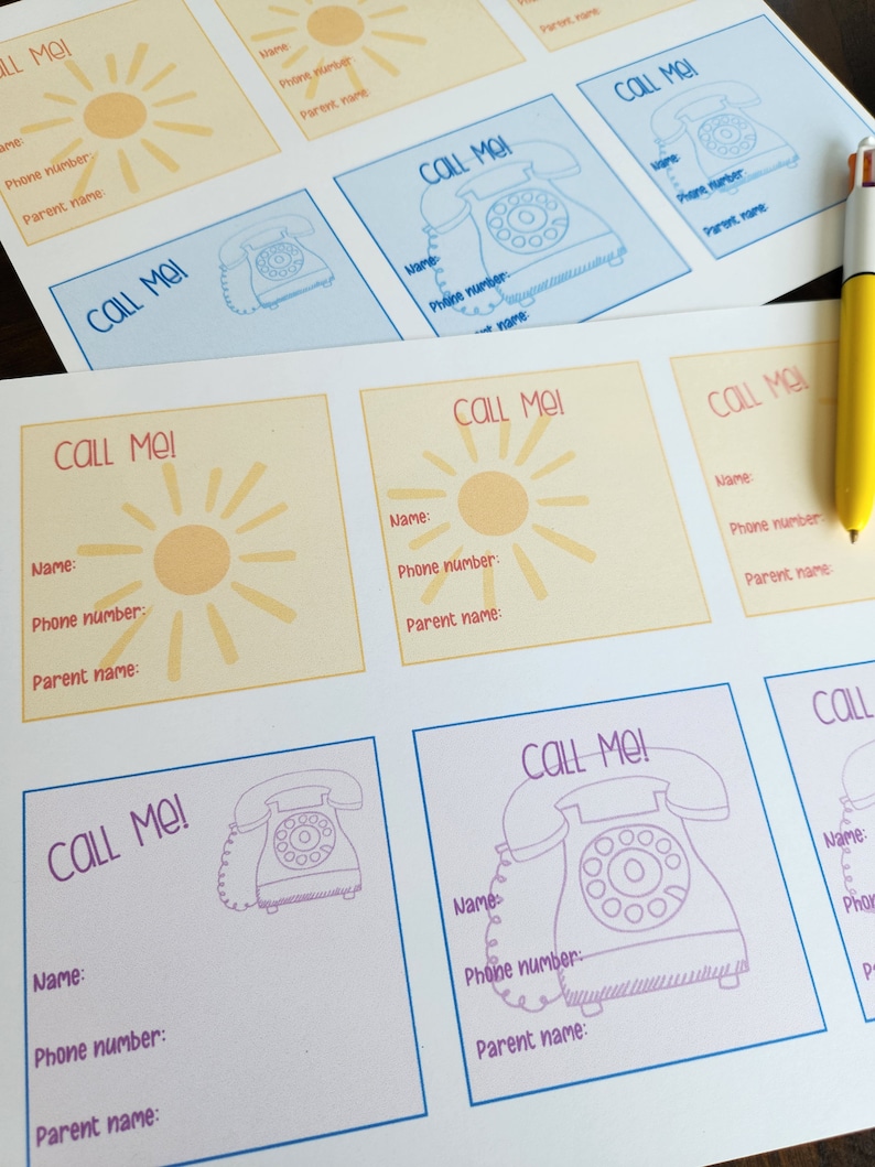 Call Me Printable / Phone Number Printable / Stay in Touch / End of the ...