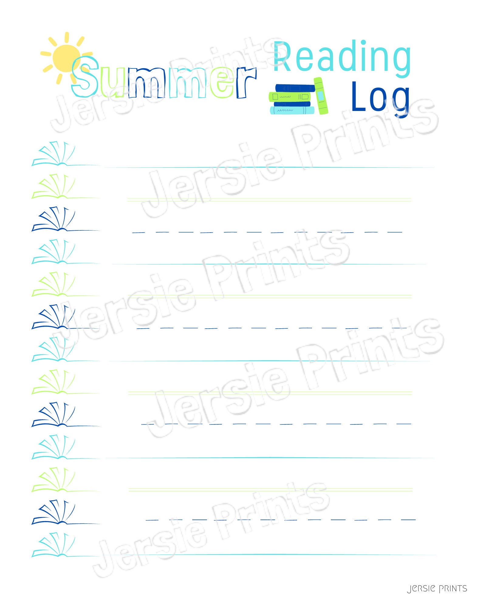 Summer Reading Log / Printable Reading Log / Book Log / Book List ...