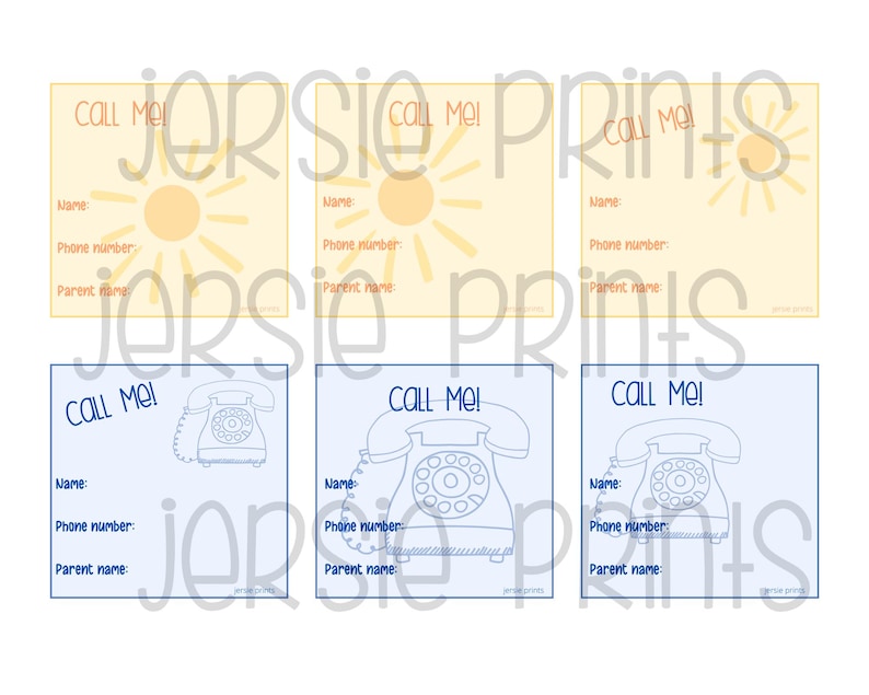 Call Me Printable / Phone Number Printable / Stay in Touch / End of the ...