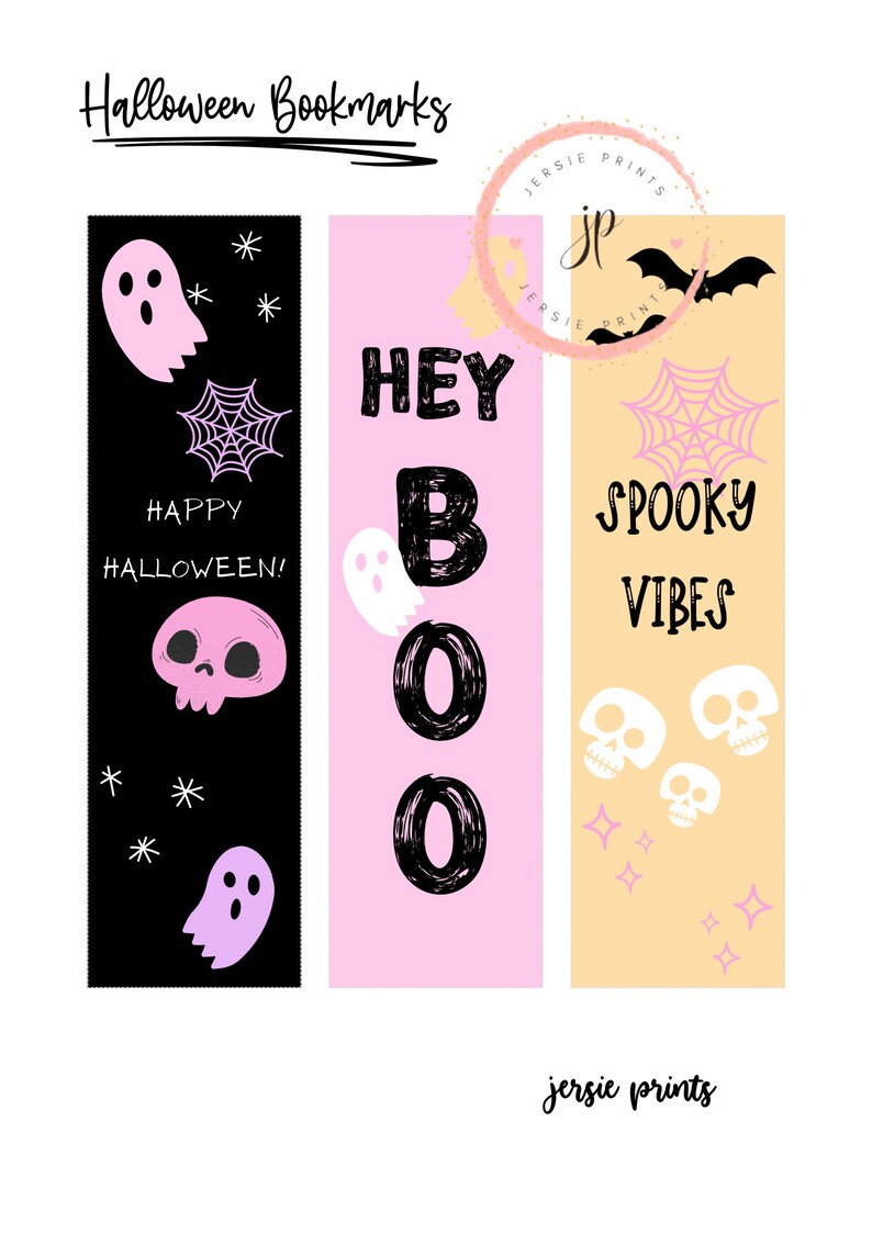 Halloween Bookmarks / Non-candy Treat / Classroom Party Favors - Etsy