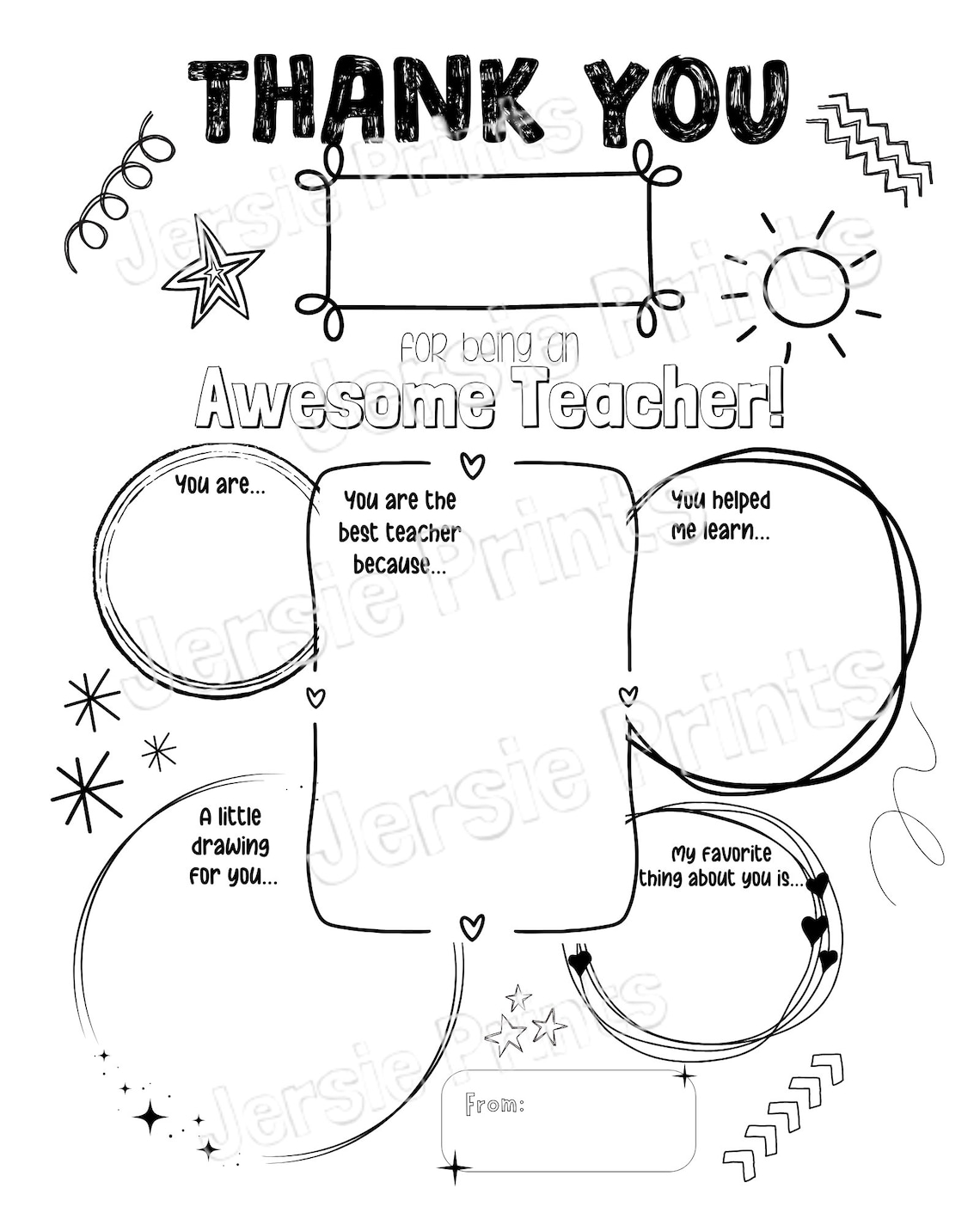 Teacher Appreciation Week Printable / End of Year Teacher Gift ...