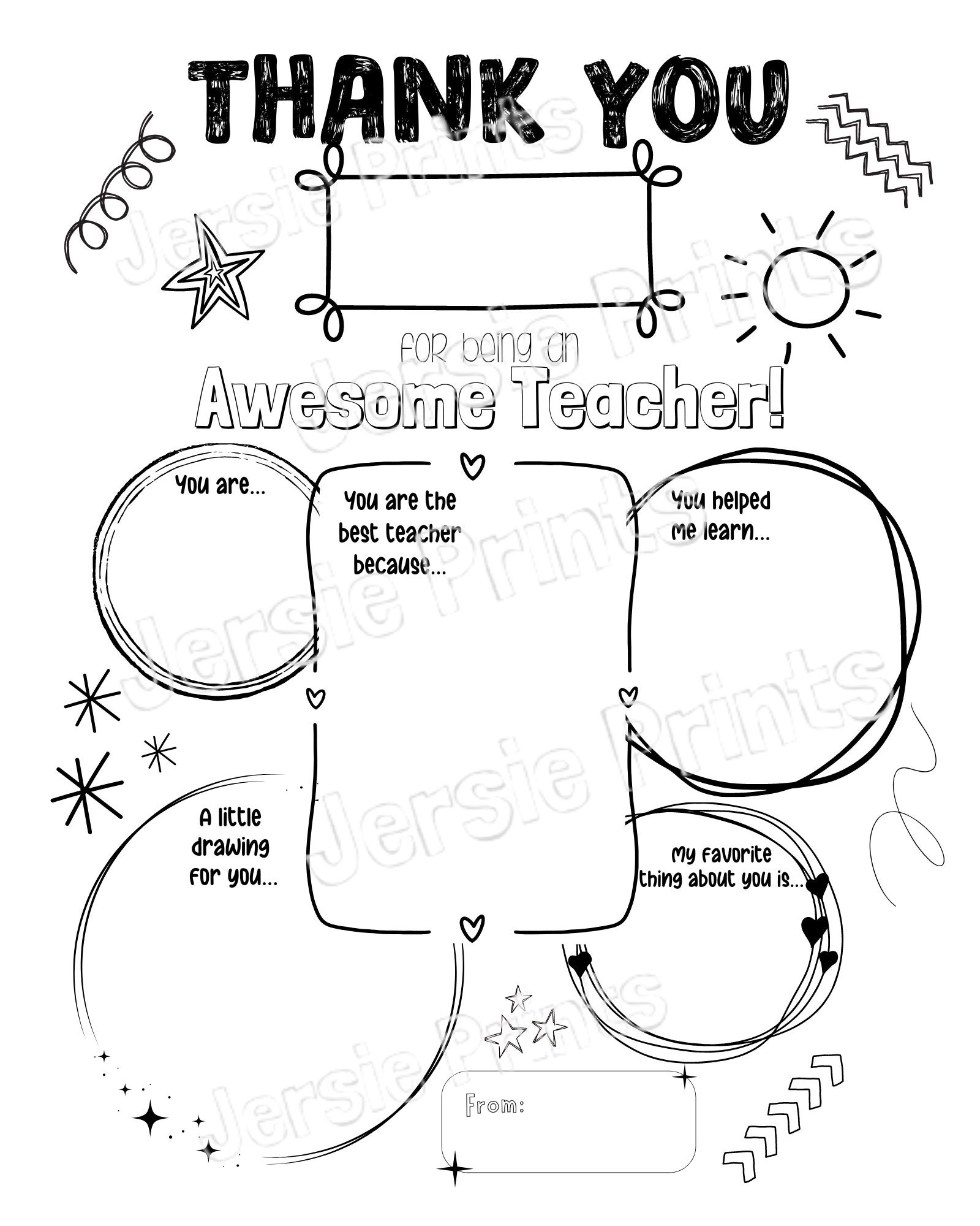 Teacher Appreciation Week Printable / End of Year Teacher Gift ...