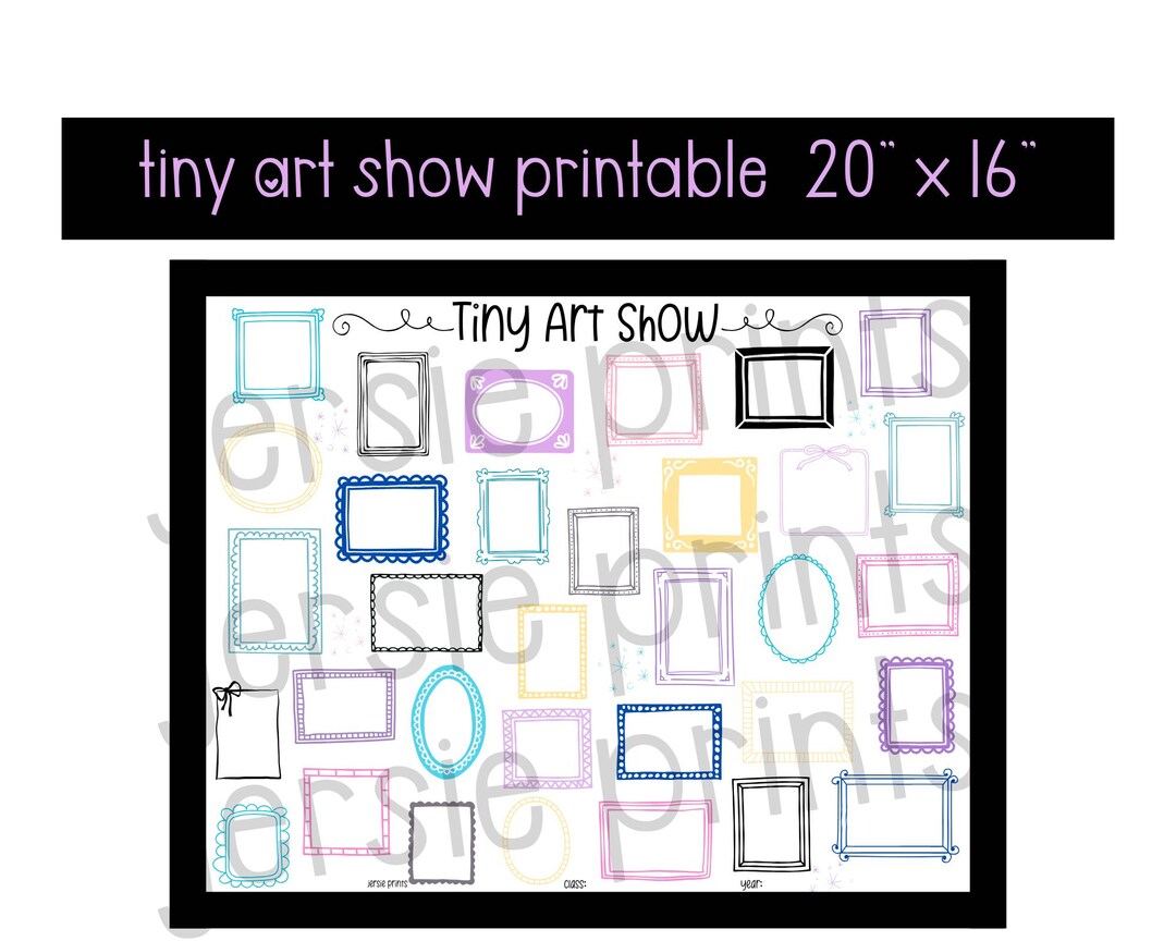 Tiny Art Show Printable 20x16 / Art Activity / Art Show / Mini Art ...