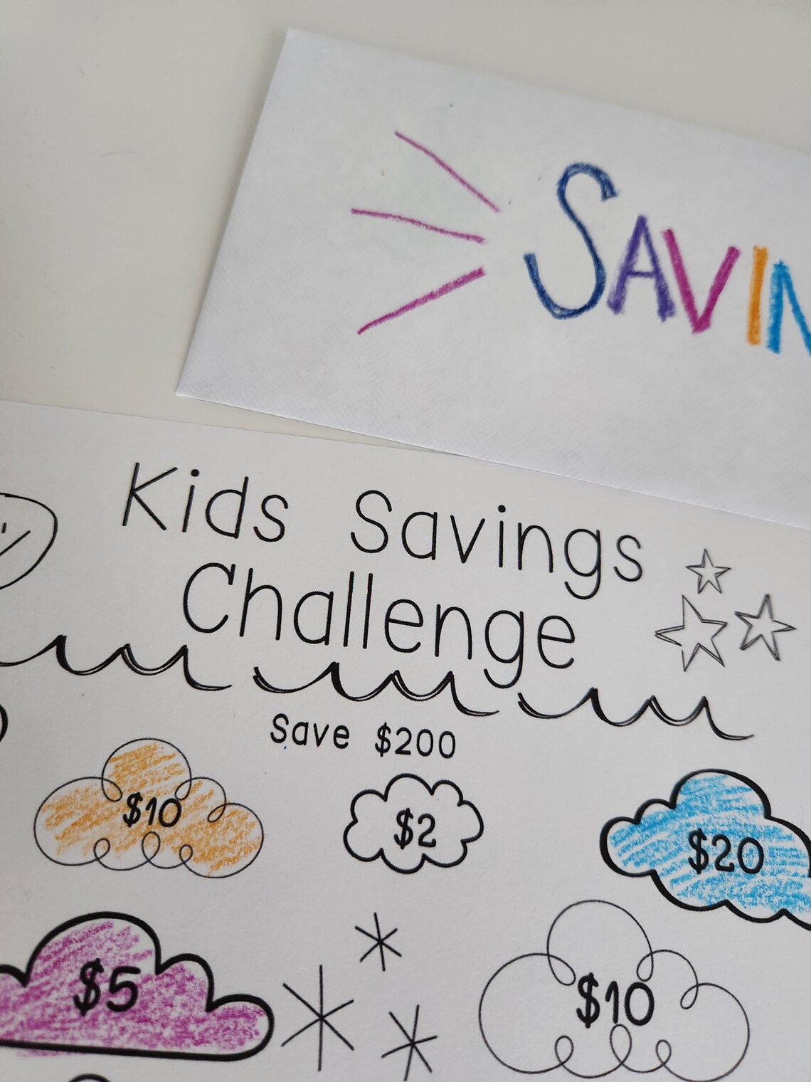 Kids Savings Challenge / Savings Tracker / Kids Money Challenge / Goal ...