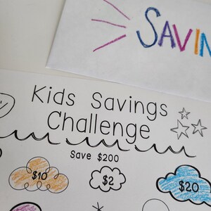 Kids Savings Challenge / Savings Tracker / Kids Money Challenge / Goal ...