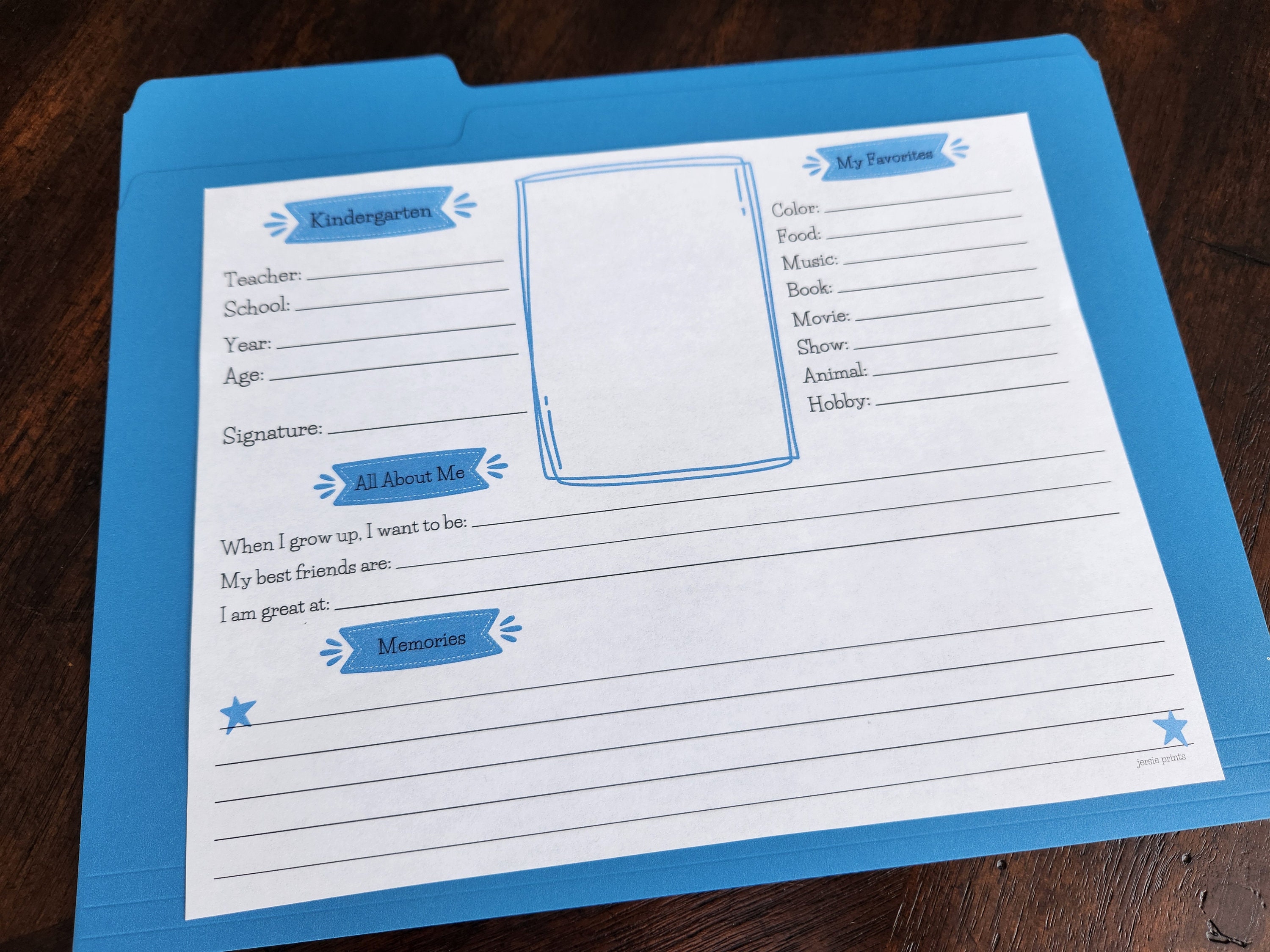 School Memory Keeper Printable: Grade School Keepsake (PDF) - Etsy