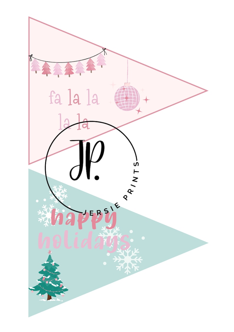 Christmas Pennants / Printable Holiday Flags / Christmas Decor ...