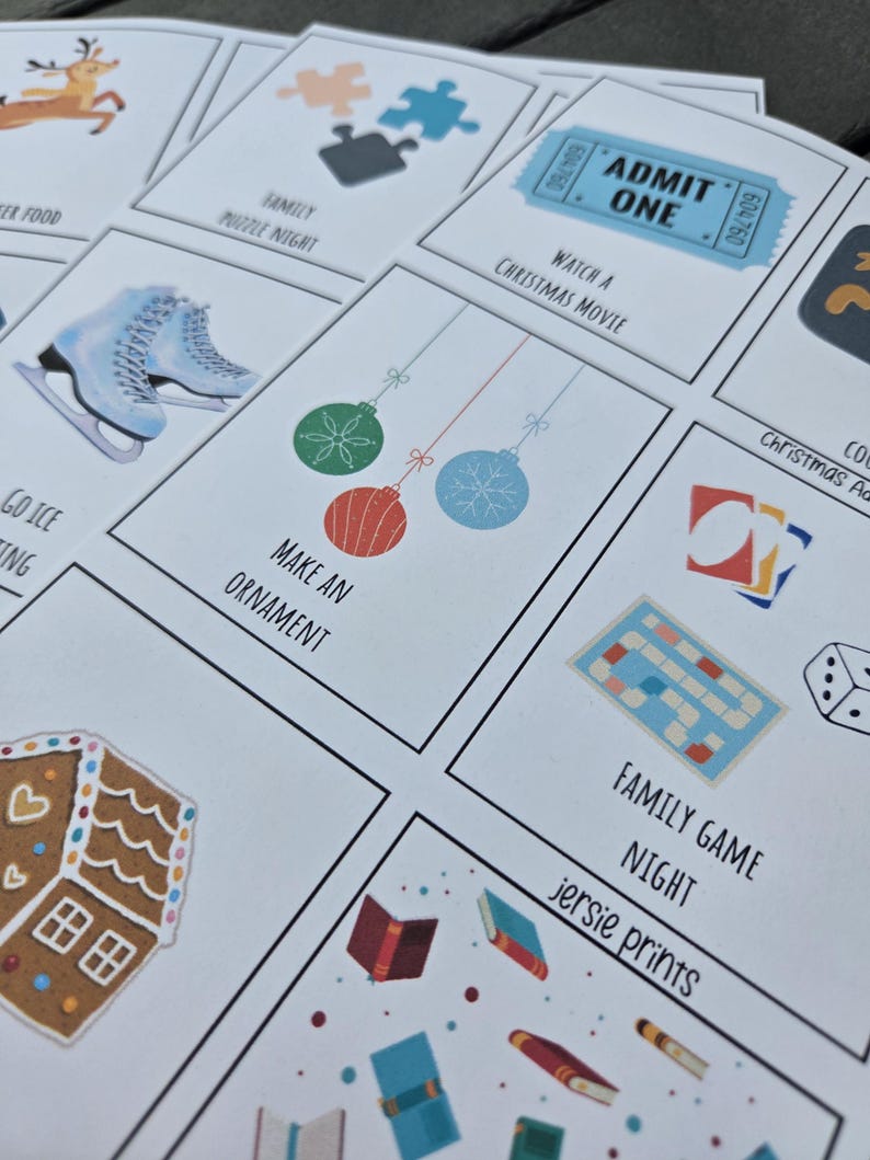 Printable Christmas Advent Activity Cards for Kids (digital Download ...