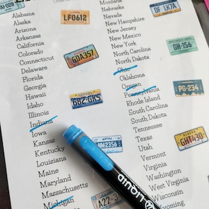 License Plate Game Printable: Kids Road Trip Activity (PNG File) - Etsy
