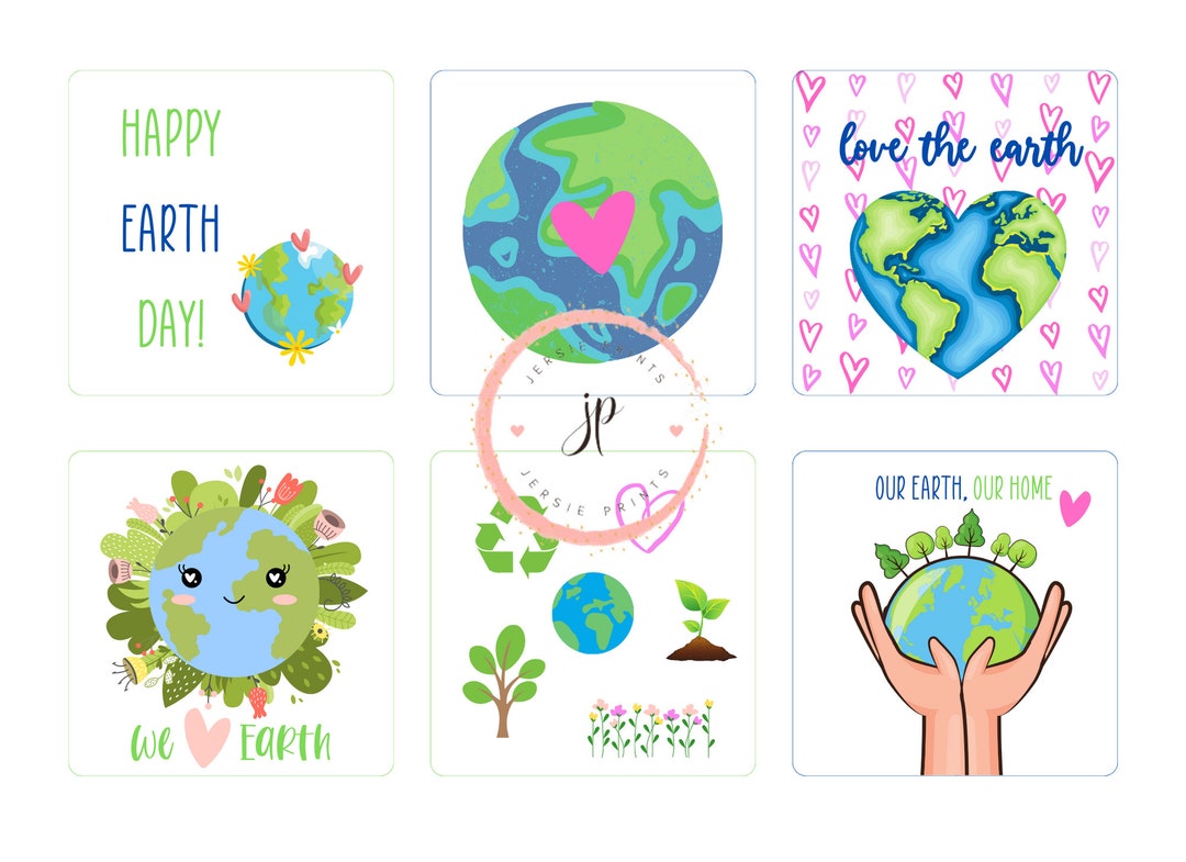 Earth Day Mini Prints / Happy Earth Day / Pennant Flag / Classroom ...