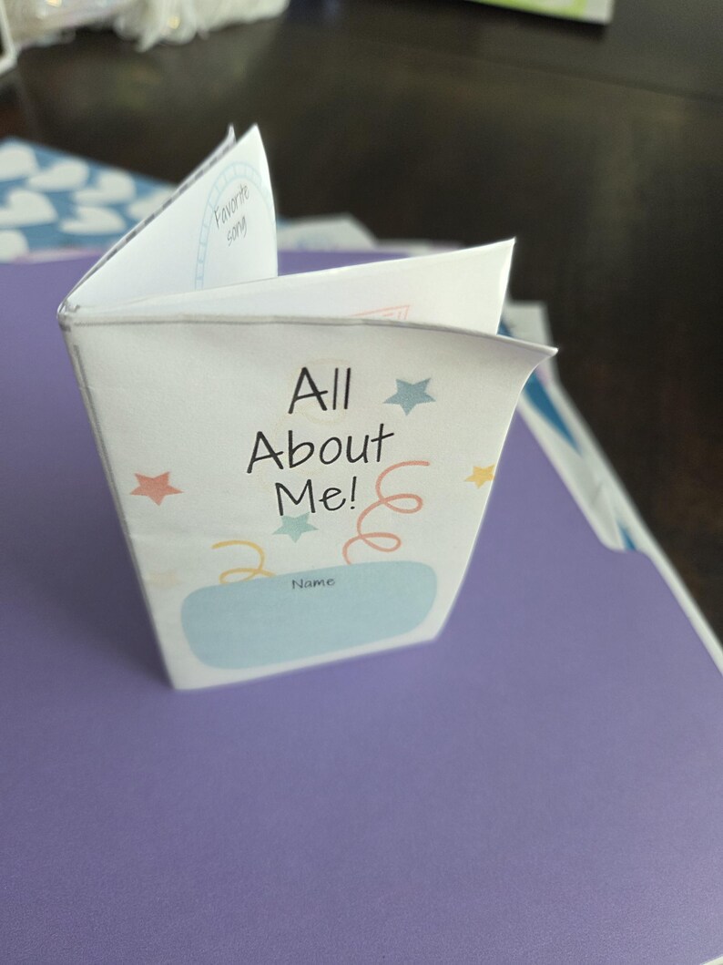 Mini All About Me Book Printable: Student Activity, Get to Know Me ...