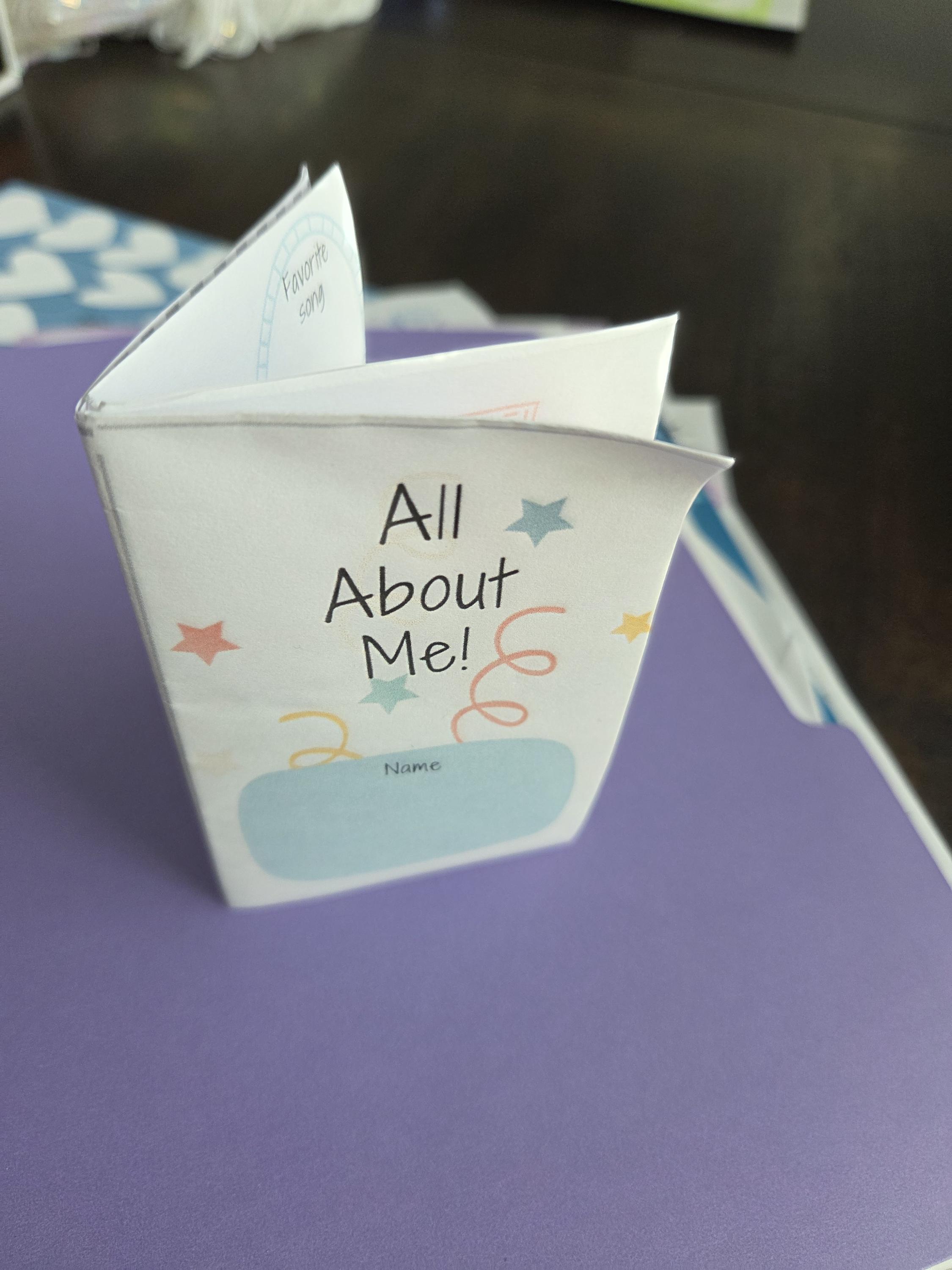 Mini All About Me Book Printable: Student Activity, Get to Know Me ...