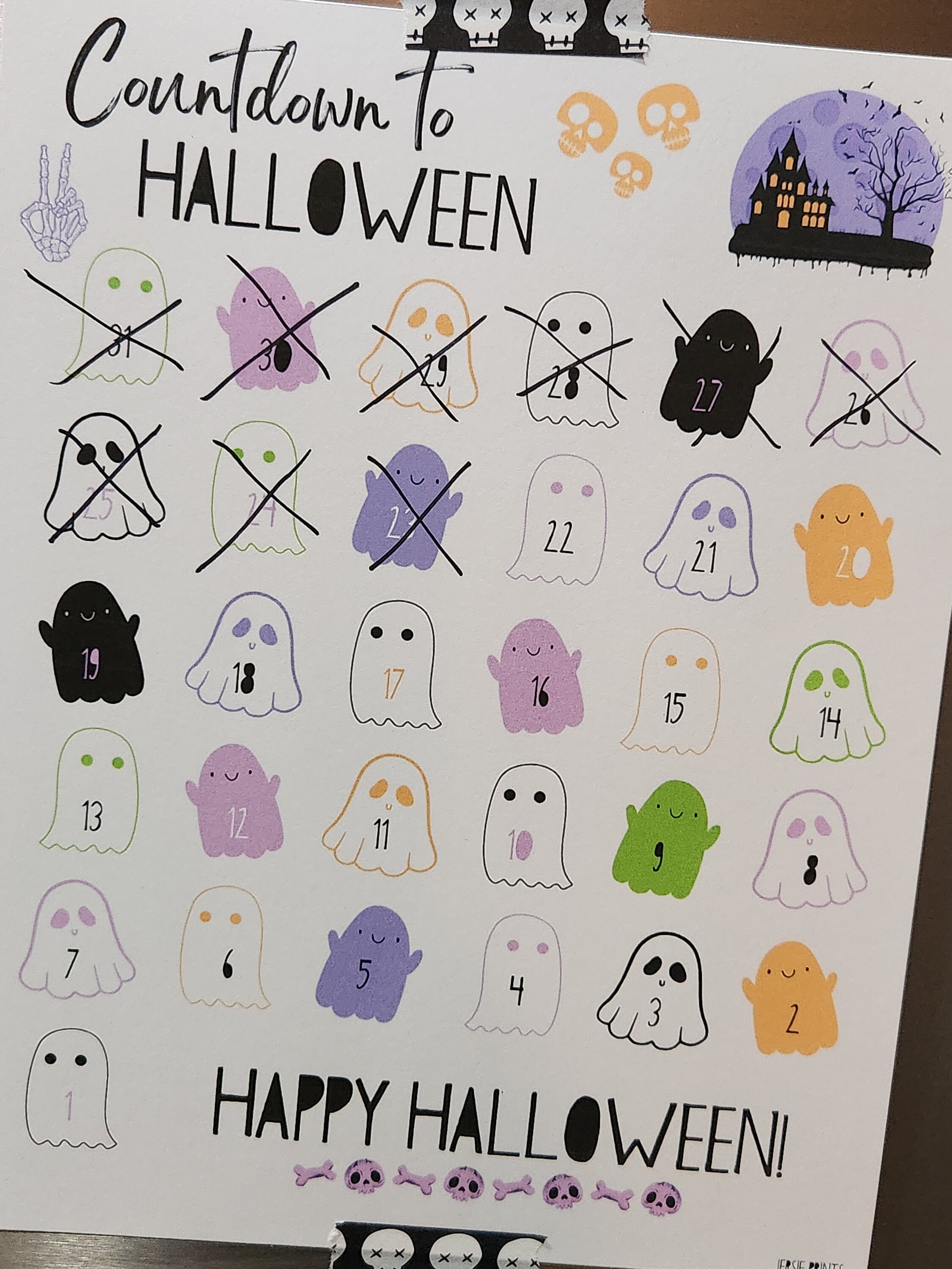 Countdown to Halloween / Spooky Countdown / Halloween Countdown ...