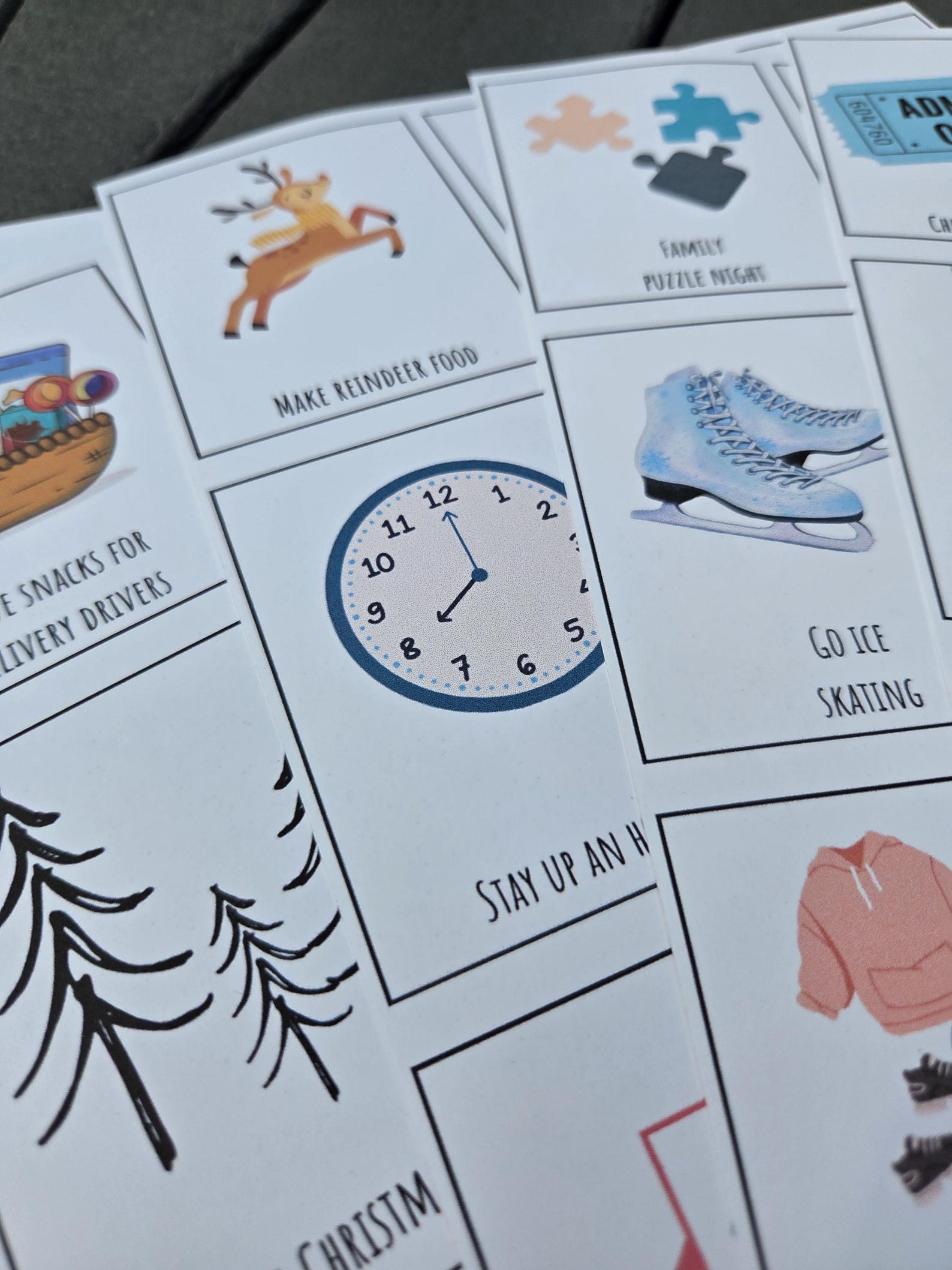 Printable Christmas Advent Activity Cards for Kids (digital Download ...