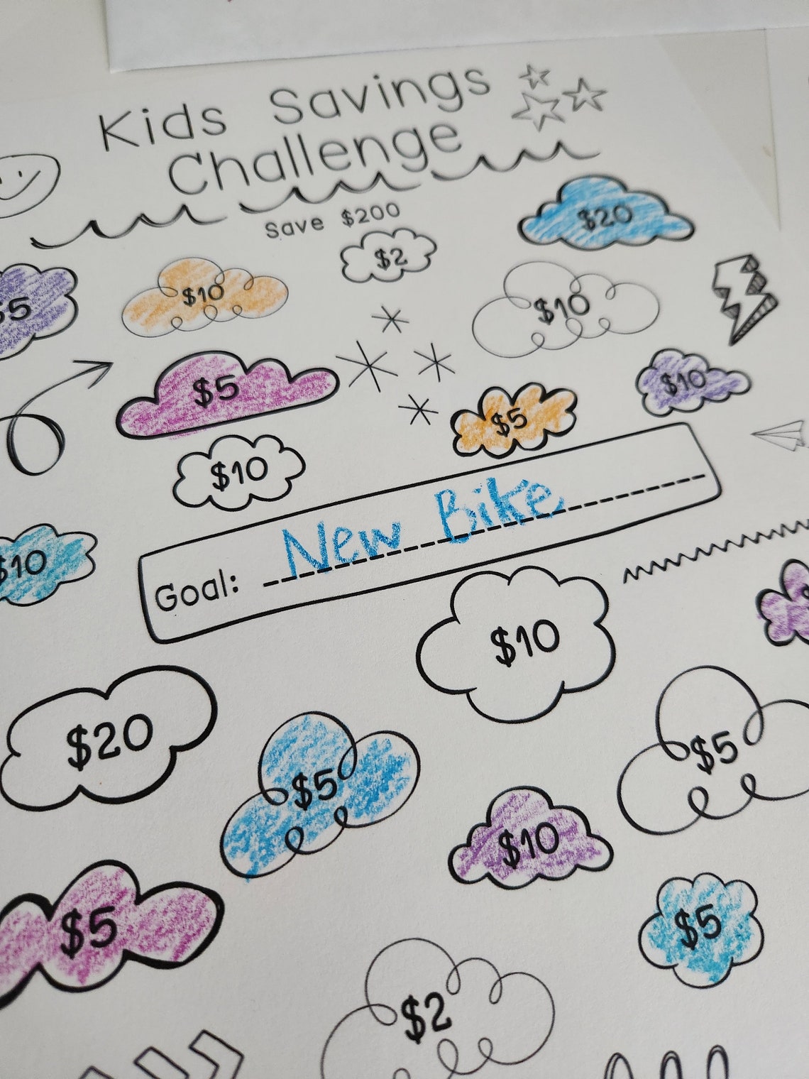 Kids Savings Challenge / Savings Tracker / Kids Money Challenge / Goal ...