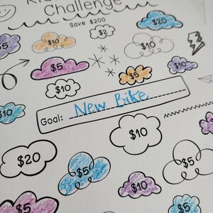 Kids Savings Challenge / Savings Tracker / Kids Money Challenge / Goal ...