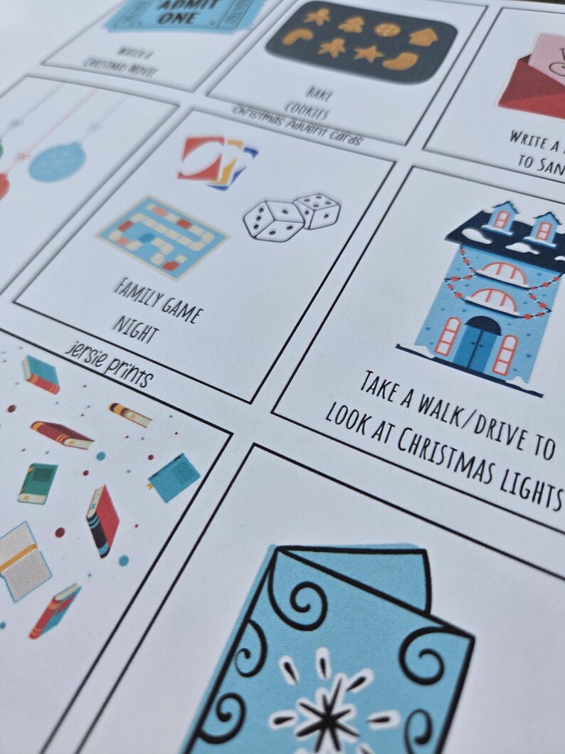 Printable Christmas Advent Activity Cards for Kids (digital Download ...