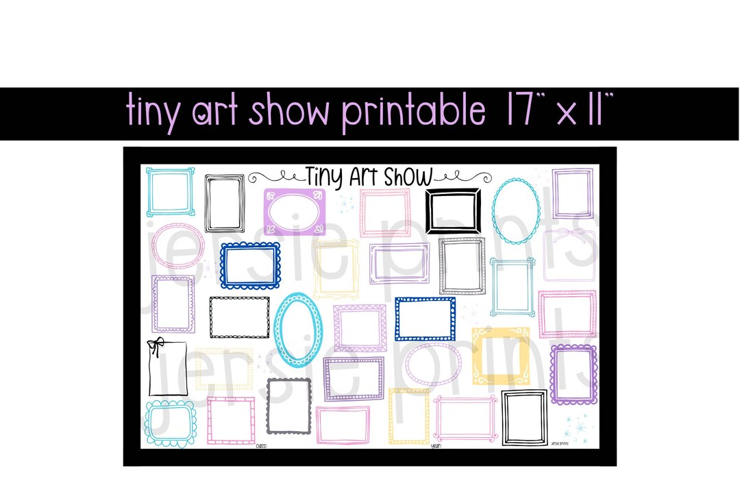 Tiny Art Show Printable 17x11 / Art Activity / Art Show / Mini Art ...