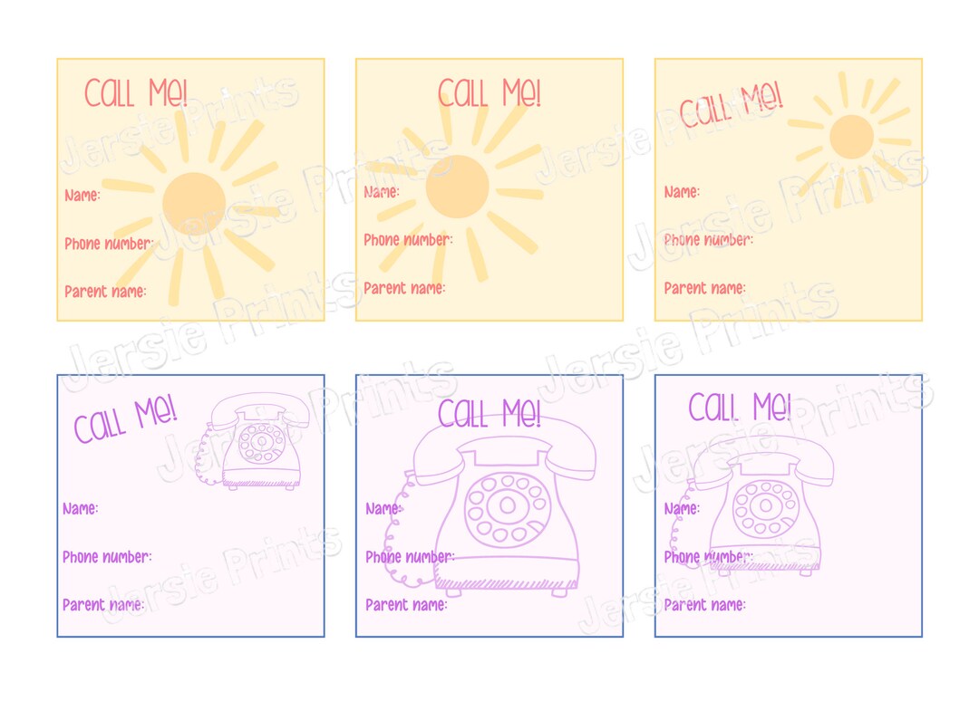 Call Me Printable / Phone Number Printable / Stay in Touch / - Etsy