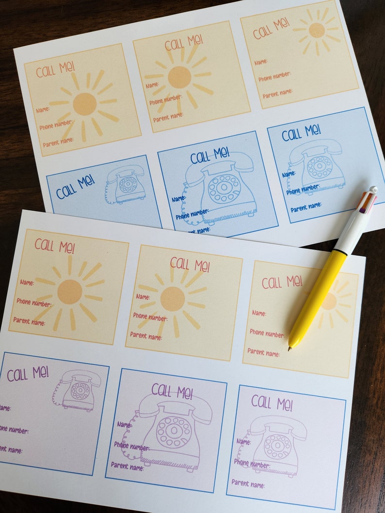 Call Me Printable / Phone Number Printable / Stay in Touch / End of the ...
