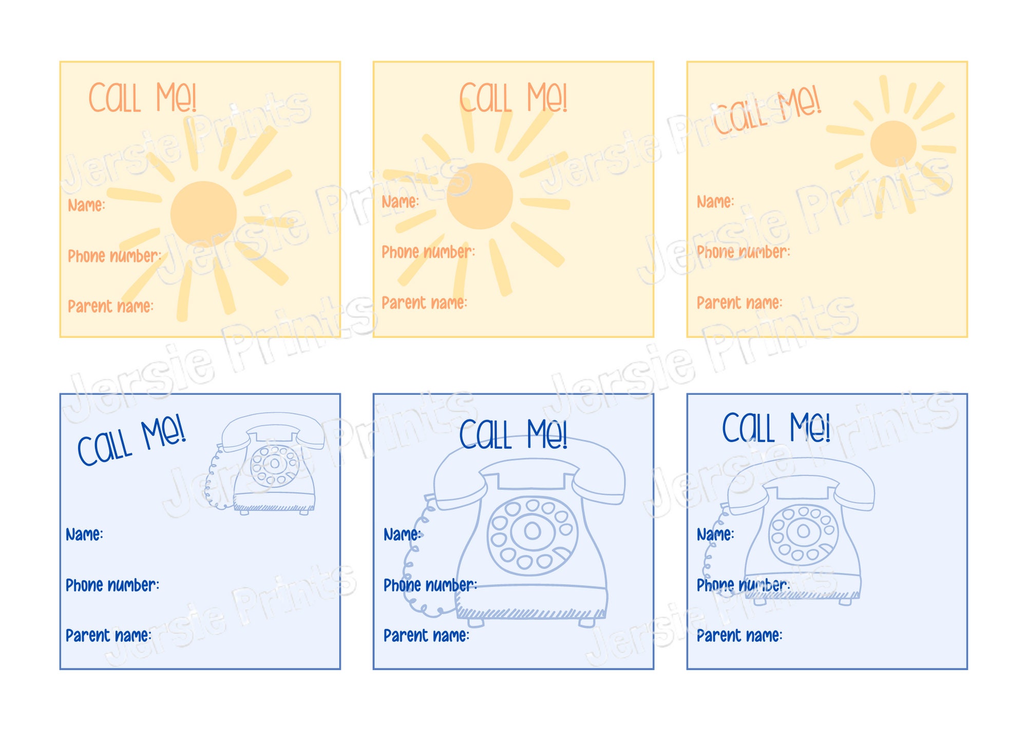 Call Me Printable / Phone Number Printable / Stay in Touch / End of the ...