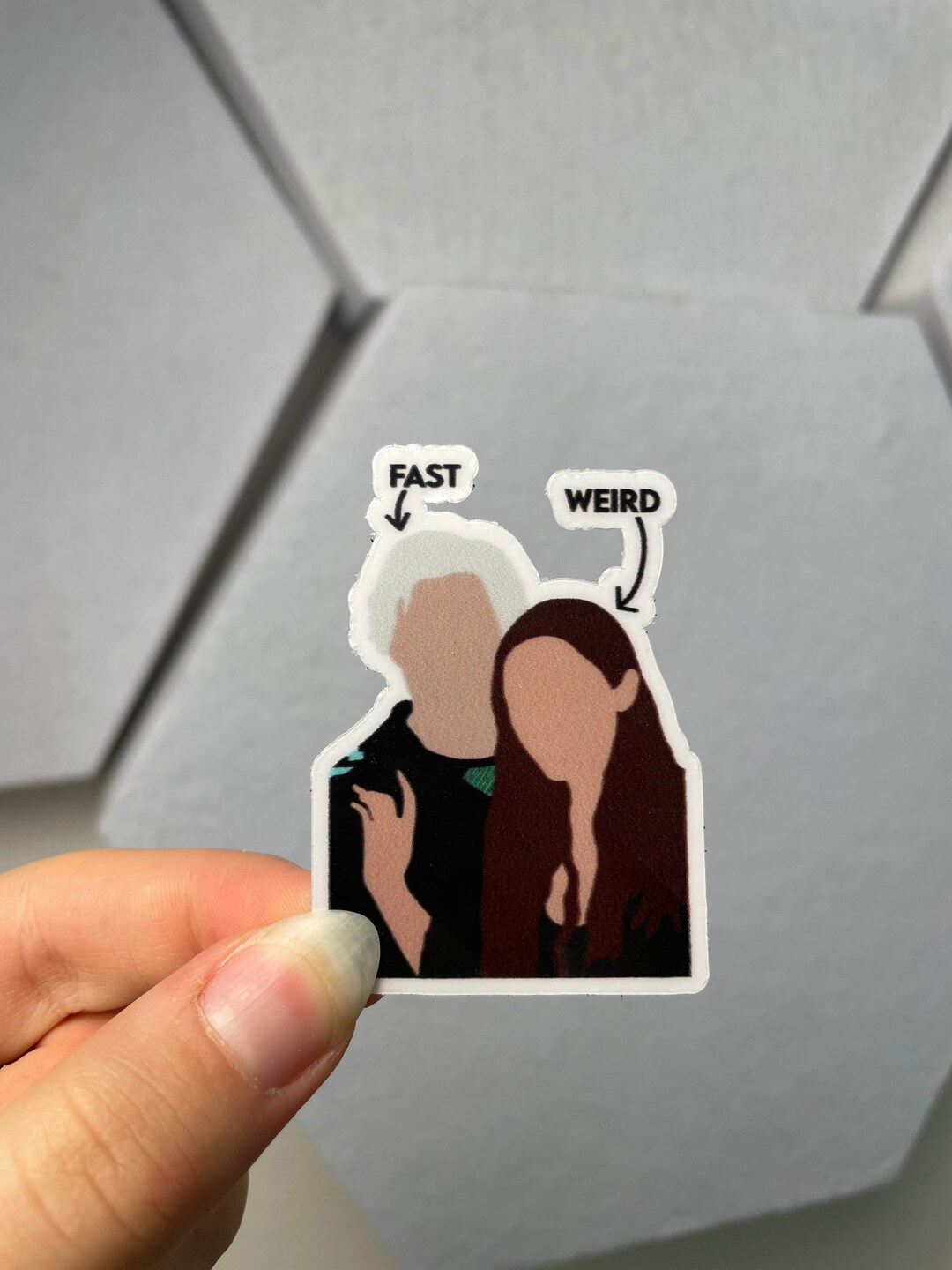 Pietro Maximoff//wanda Maximoff He is Fast, She is Weird Sticker ...