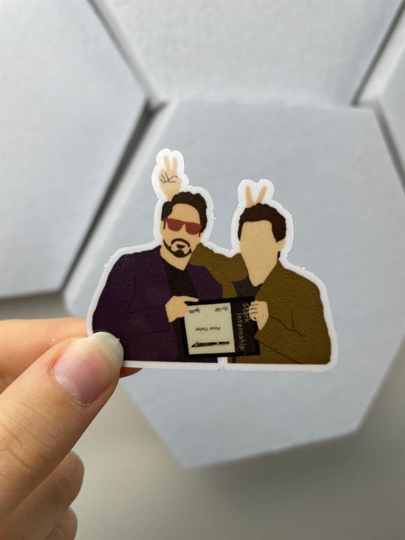 Tony Stark//peter Parker Sticker Transparent Marvel - Etsy