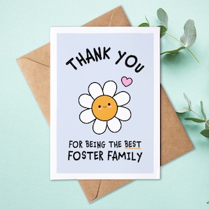 Foster Family Thank You Card | Thank You Card | Thank You for Being the ...