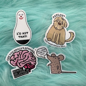 Set of 4 Psychology Stickers Psychology Student Pavlov - Etsy UK