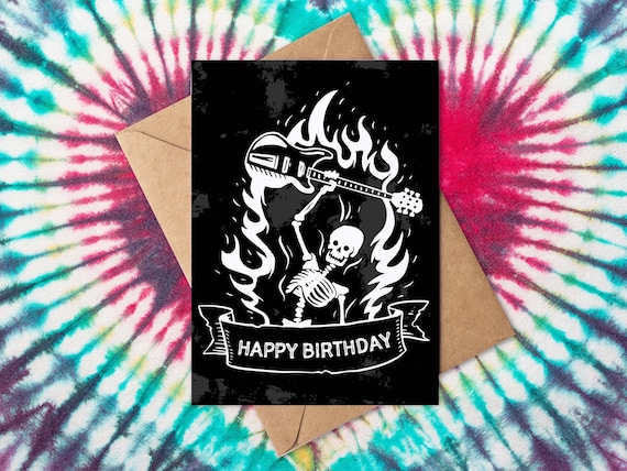 Happy Birthday Card Birthday Card Heavy Metal Birthday | Etsy UK