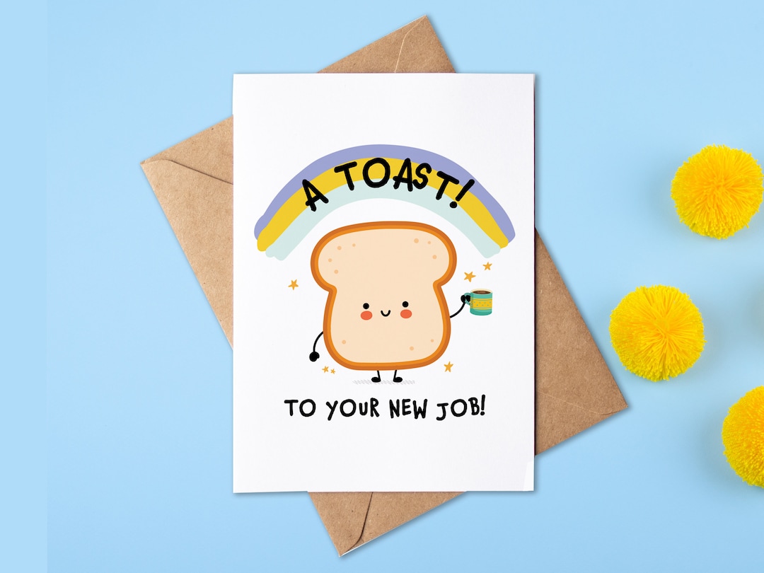 Funny New Job Card | A Toast to Your New Job | Congratulations | Job ...