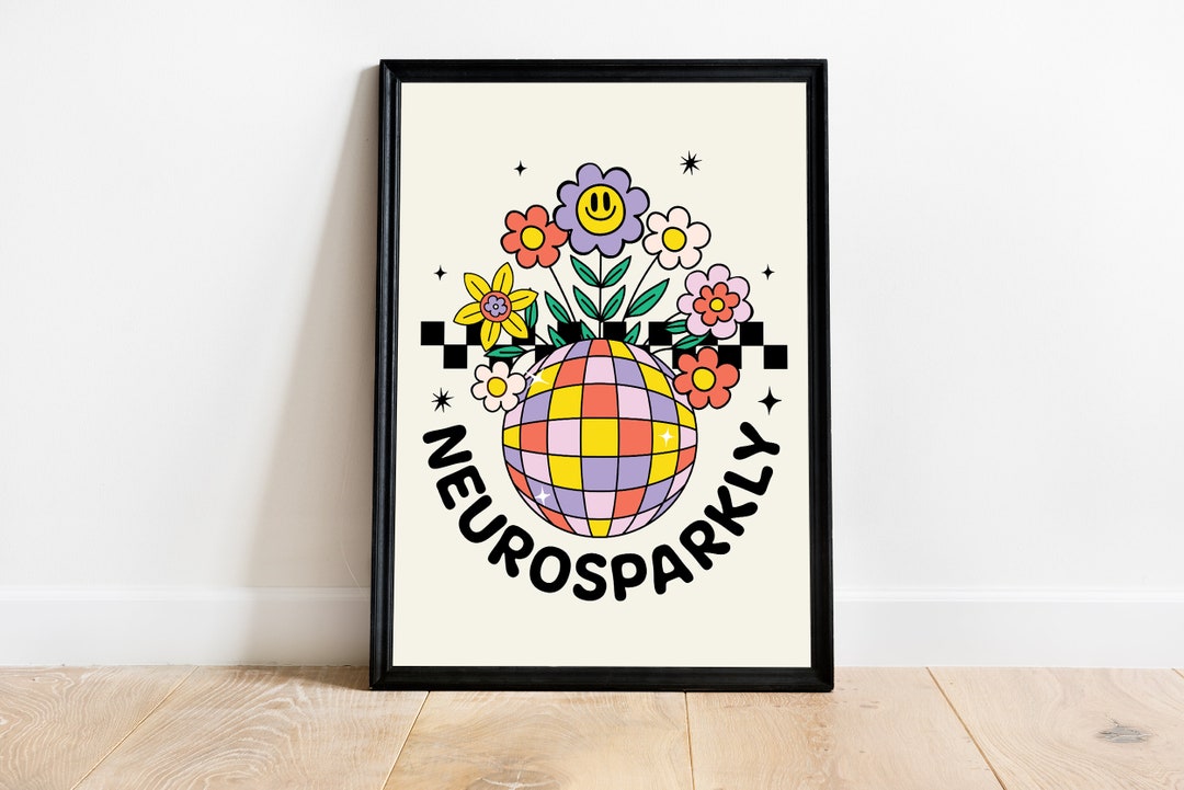 Neurosparkly Print | ADHD Print | Autism Print | Artwork | Autistic ...