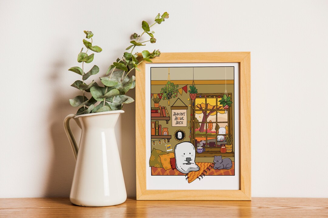 Spooky Print 5x7 A4 Halloween Print Spooky Home Decor Halloween Gift ...