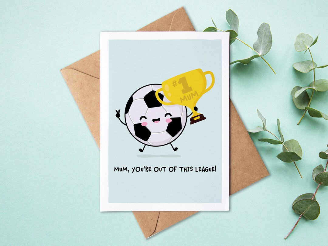 Football Mother's Day Card Funny Mother's Day Card football Pun Funny ...