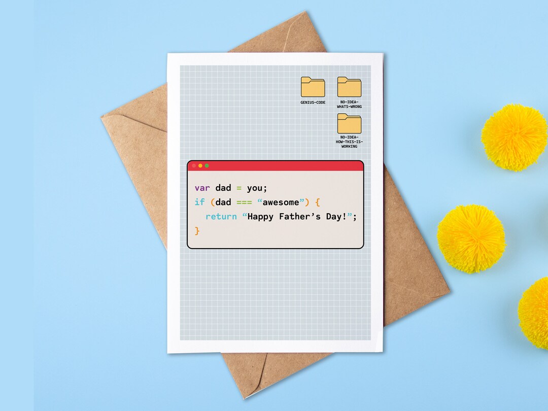 Coding Father's Day Card | Programmer Father's Day Card | Happy Father ...