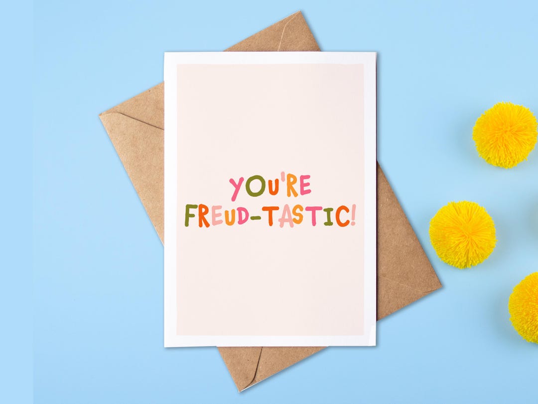 Sigmund Freud Psychology Card | Psychology Teacher Card | Thank You ...