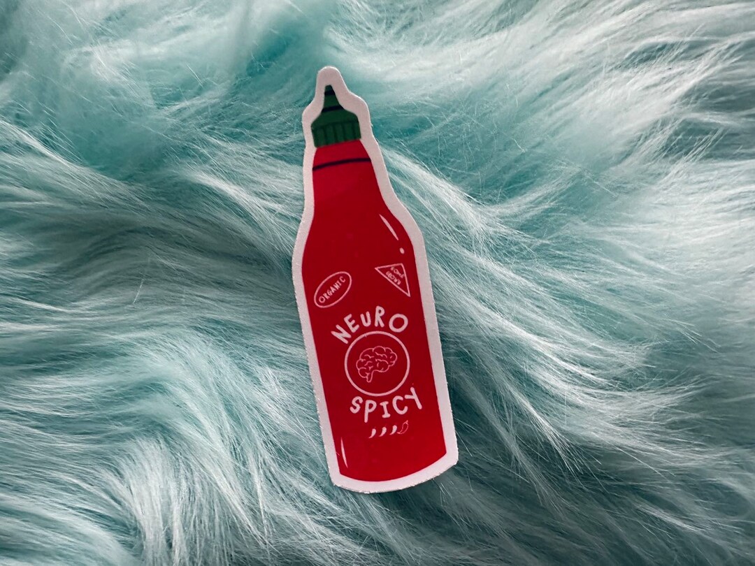 Neuro Spicy Brain Sticker Autism Sticker ADHD Sticker Neurodiverse ...