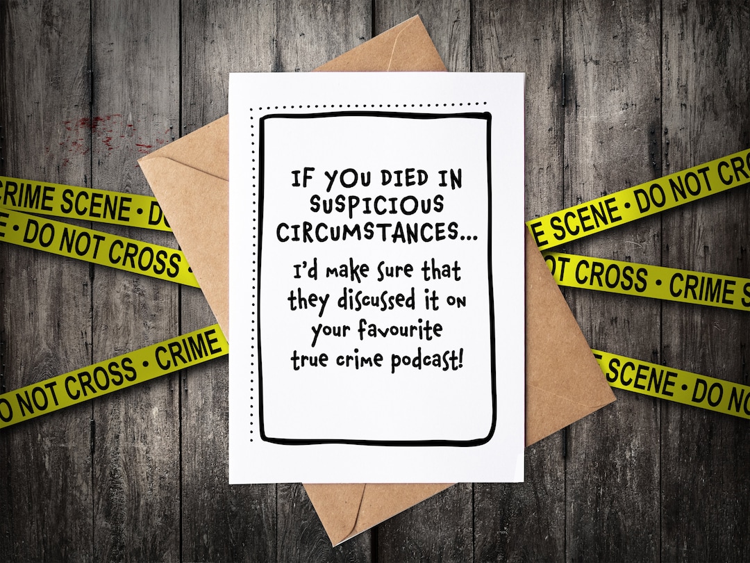 True Crime Card Happy Birthday Card Anniversary Card - Etsy UK
