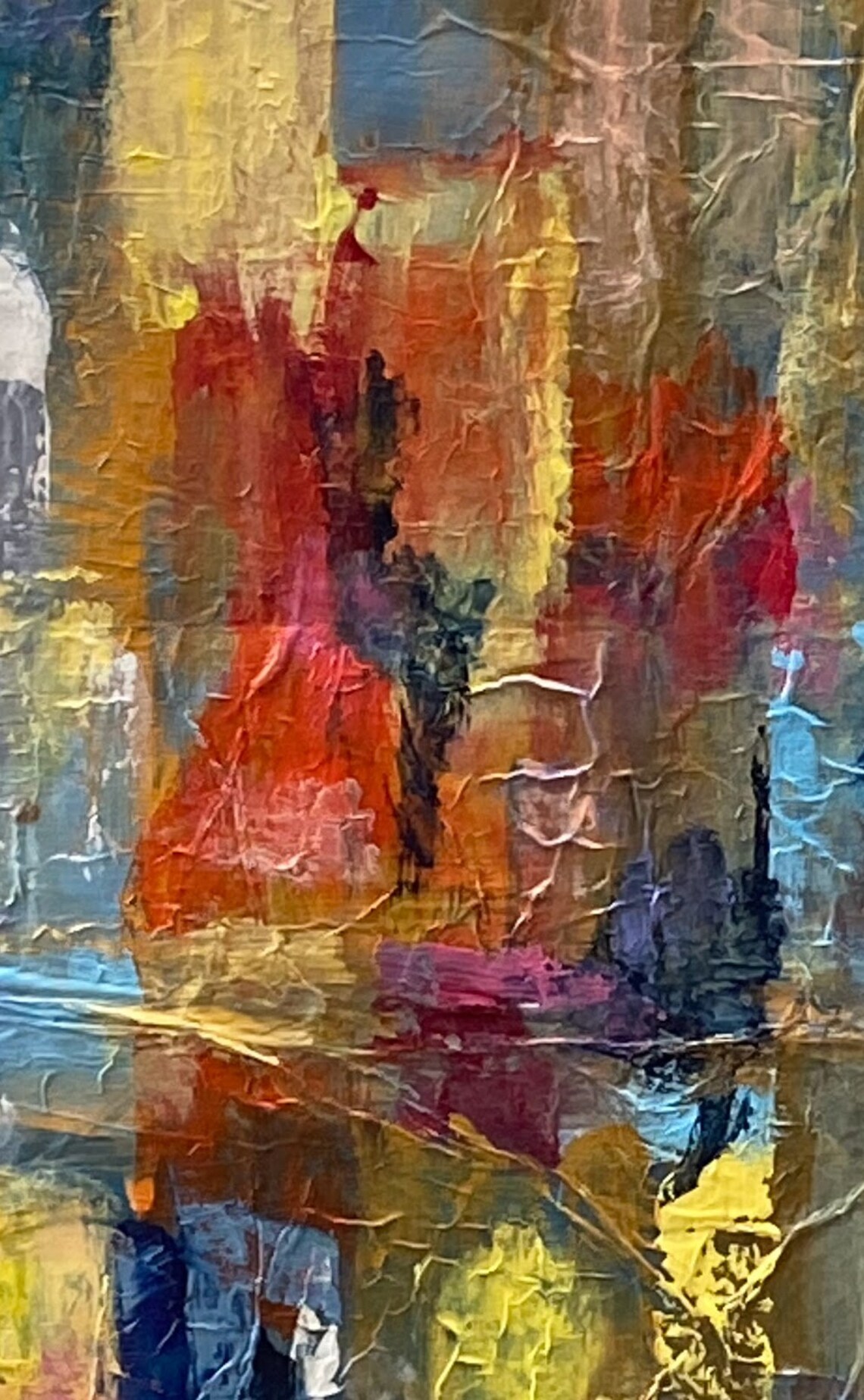 Reflection Abstract Painting, : Reflection Poster, Peaceful Artwork ...