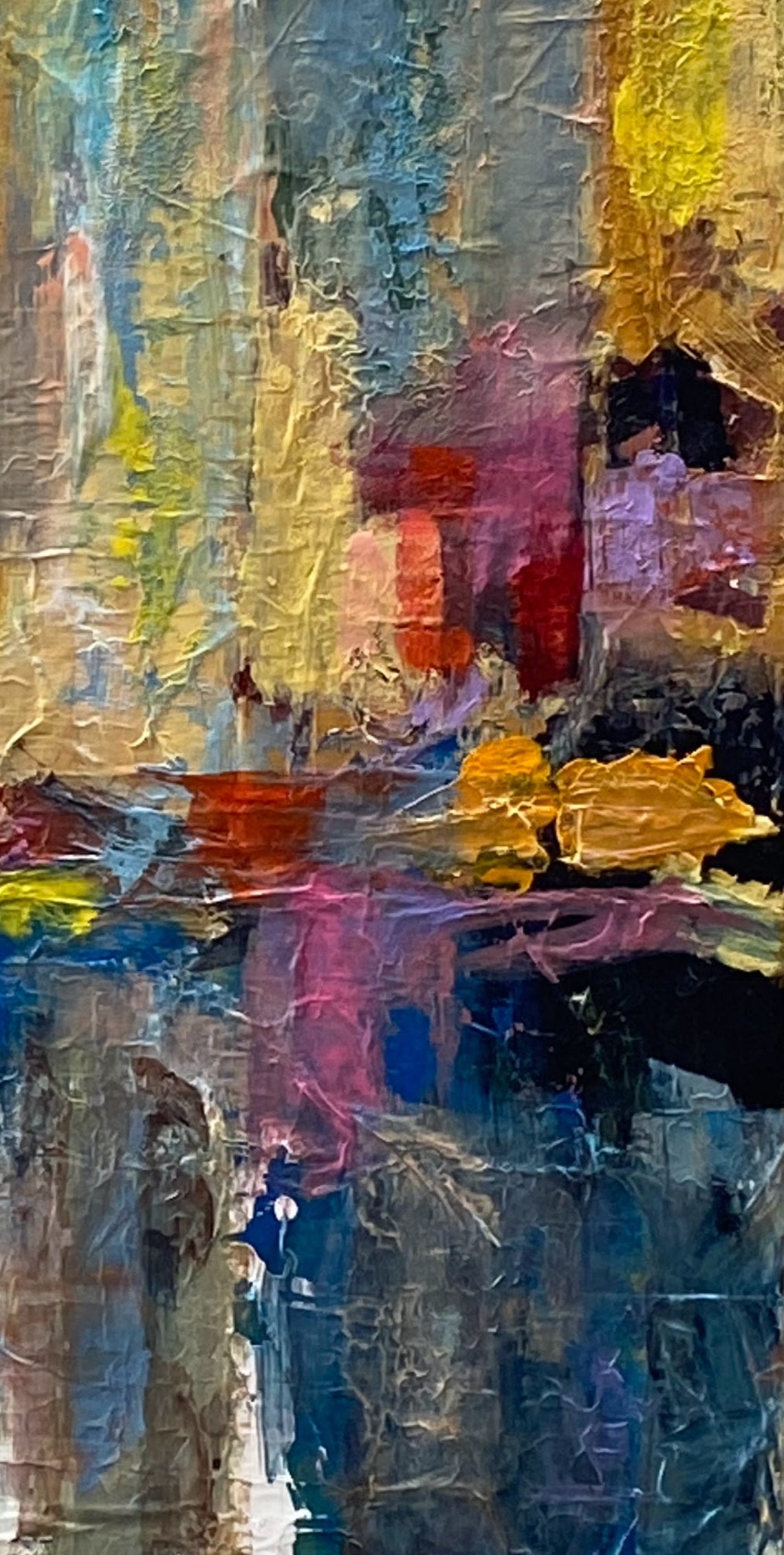 Reflection Abstract Painting, : Reflection Poster, Peaceful Artwork ...