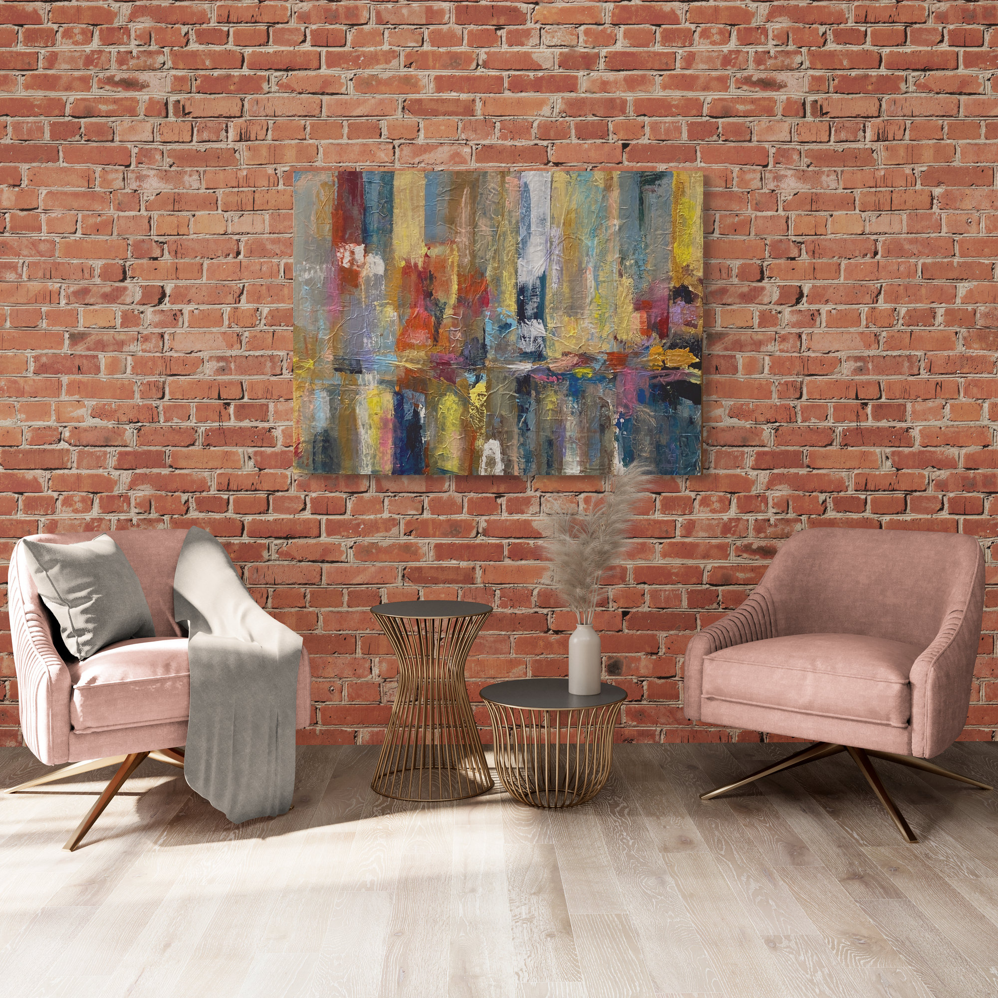 Reflection Abstract Painting, : Reflection Poster, Peaceful Artwork ...