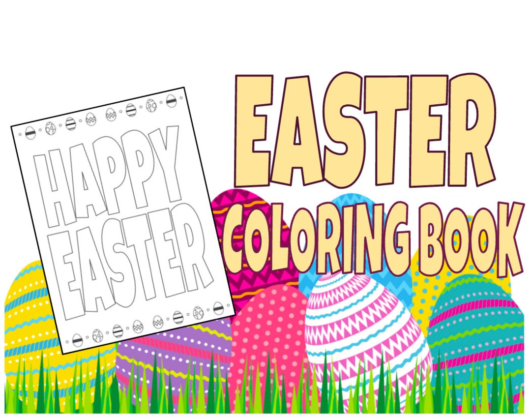 Easter Coloring Book (printable) - 10 Pages - Etsy