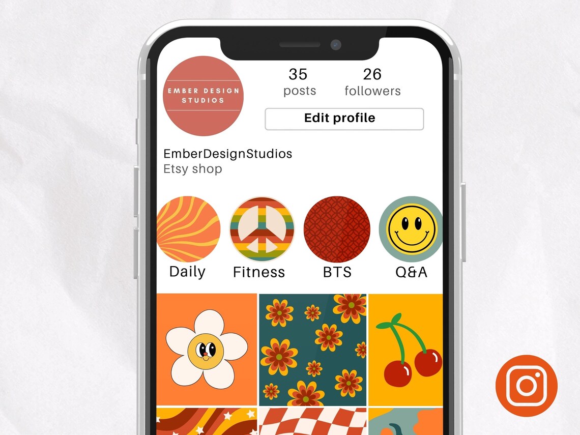 50 Retro Instagram Story Highlight Covers | Retro Color Aesthetic ...