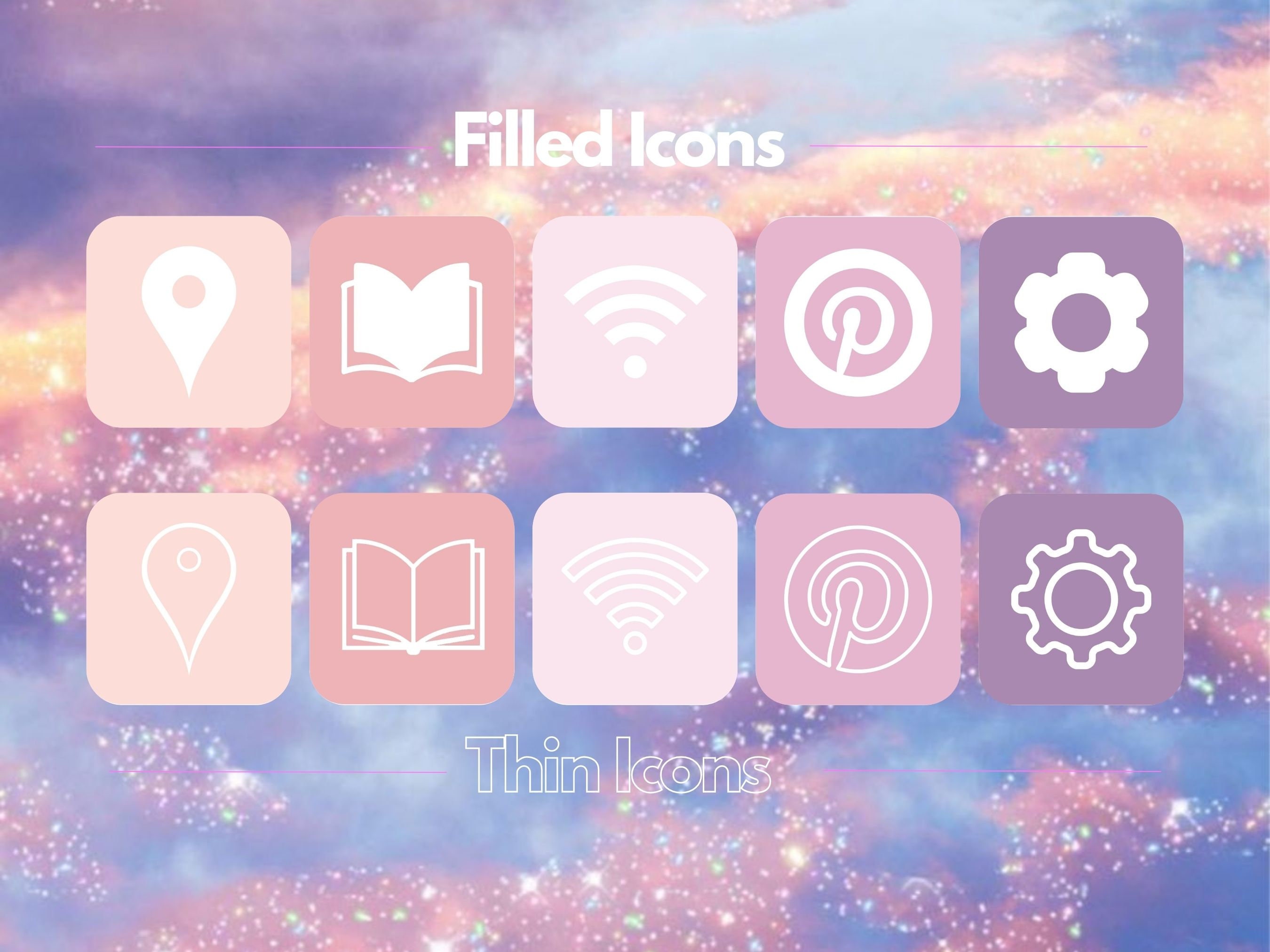 App Icon Set "mermaid Aesthetic", 2,000+ Icons With Bonus Wallpapers ...