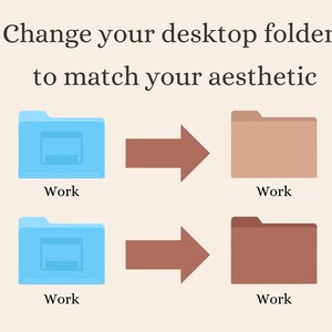 Brown Beige Desktop Folder Icons Desktop Folder Icons - Etsy