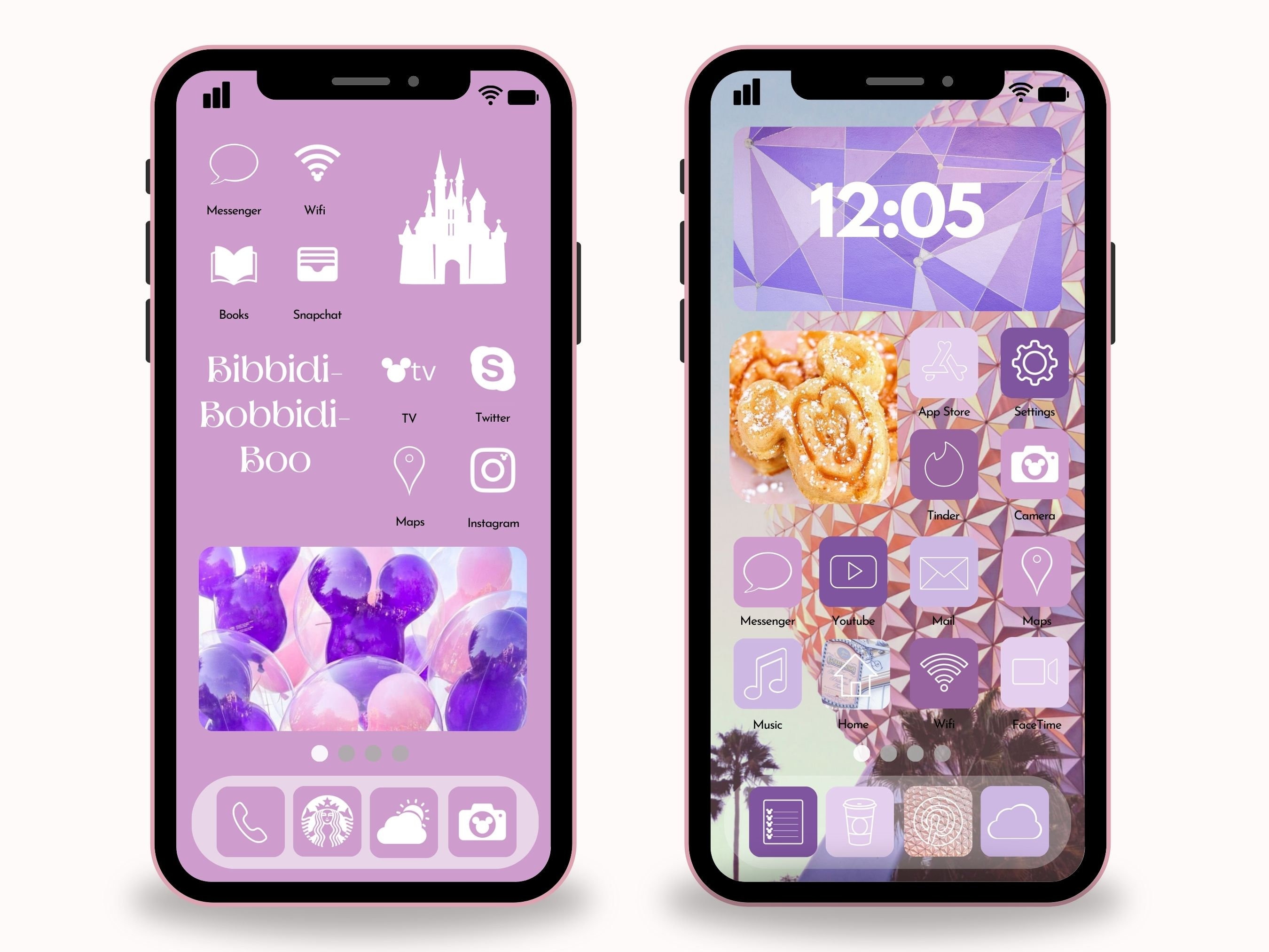 Ios 14 Purple Theme Park App Icons, 2000 Icons With Bonus Wallpapers ...