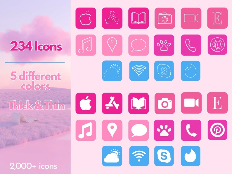 App Icon Set "barbie Aesthetic", 2,000+ Icons With Bonus Wallpapers and ...