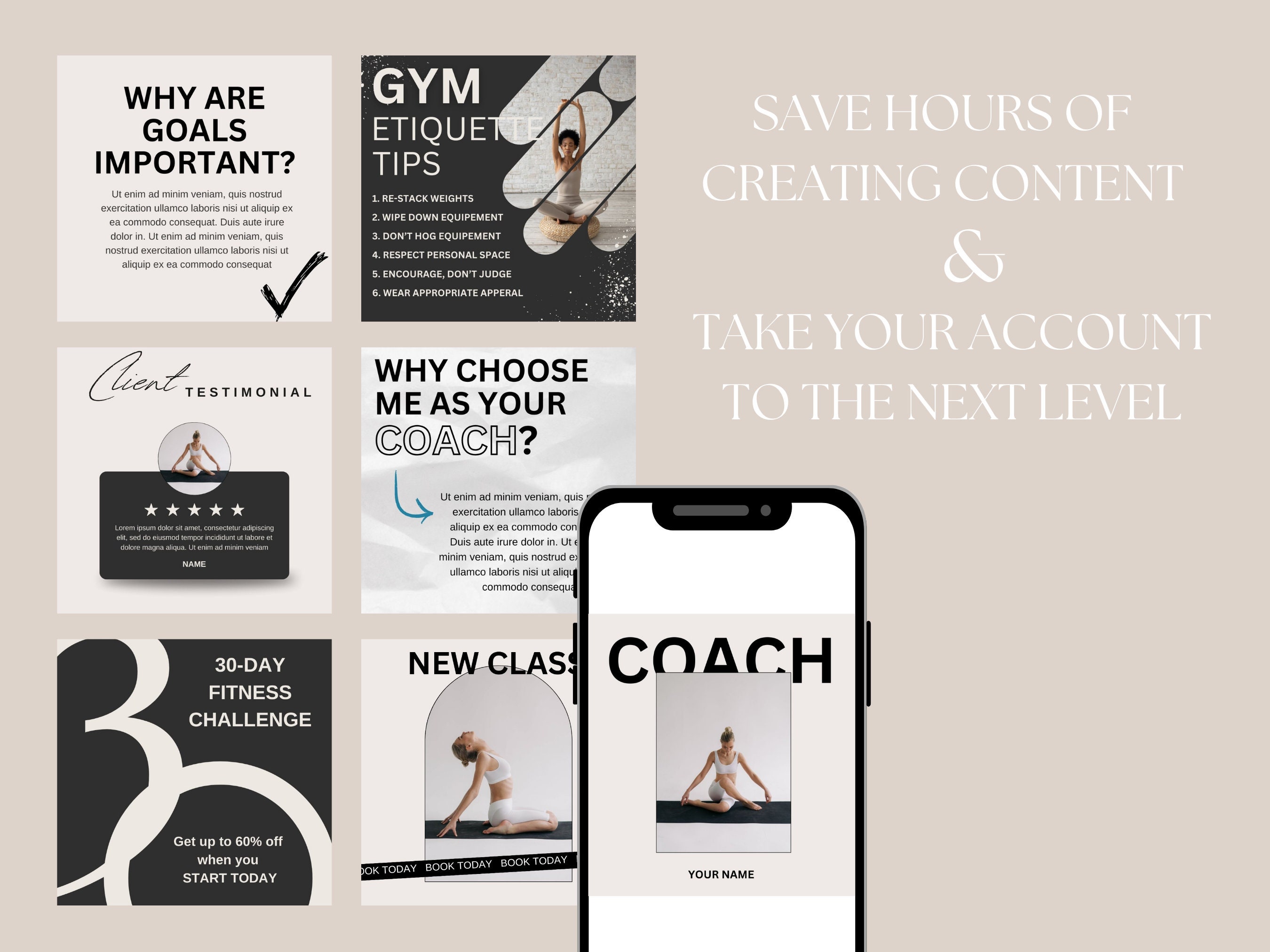 Fitness Coach | Wellness Coach Templates | Instagram Templates | Canva ...